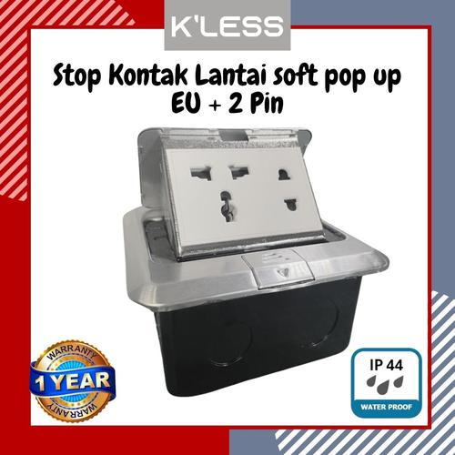 Promo Stop Kontak Lantai Tanam Soft Touch Pop Up System Floor Socket ...