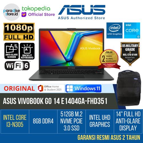 Promo Laptop ASUS Vivobook Go 14 E1404GA-FHD351 / Core i3 - N305 / RAM ...