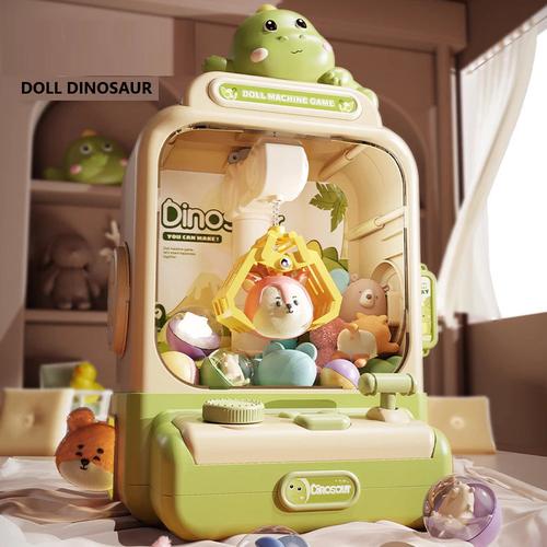 Jual Mainan Anak Mesin Capit Boneka Grab Doll Machine Dino Karakter ...