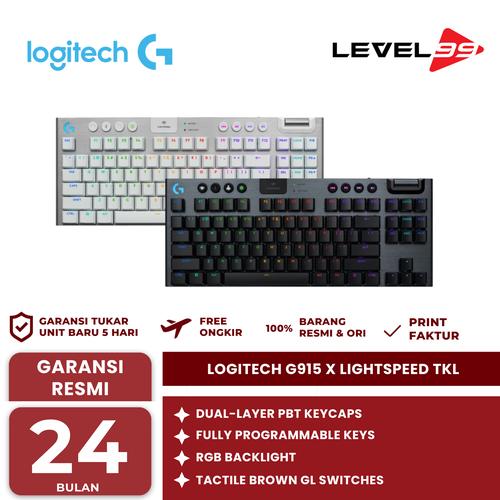 Promo LOGITECH G915 X LIGHTSPEED TKL GAMING KEYBOARD WIRELESS KEYCAPS ...