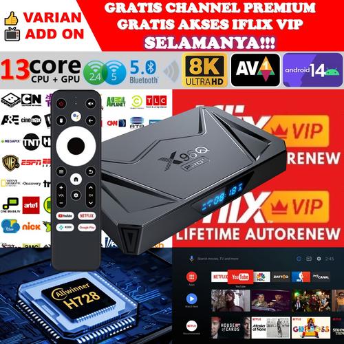 Promo Android TV Box STB Android Unlock Full Channel TV Iflix X96Q PRO ...