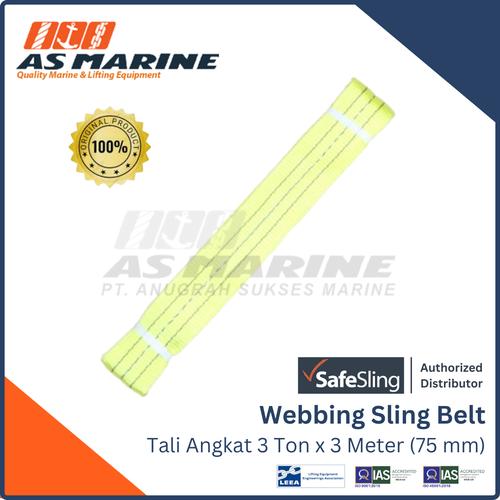 Promo Webbing Sling Belt / Tali Angkat 3 Ton x 3 Meter SAFESLING 75 mm ...