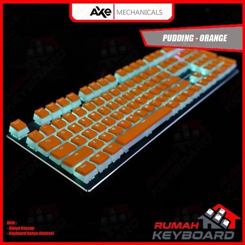 Jual KEYCAP - KEYCAPS - OEM - PUDDING ORANGE - PBT - RGB - SEE THROUGH ...