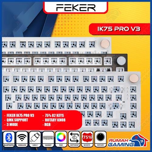 Promo MECHANICAL KEYBOARD - FEKER IK75 V3 PRO - 3 MODE - GASKET - RGB ...