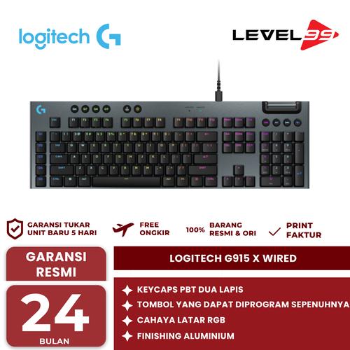 Promo LOGITECH G915 X WIRED GAMING KEYBOARD KEYCAPS PBT TACTILE RGB ...