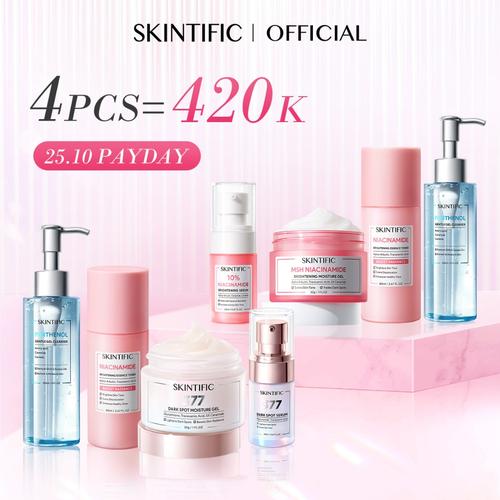 Promo SKINTIFIC 4pcs Paket-Skincare Set | Serum Wajah Moisturizer Gel ...