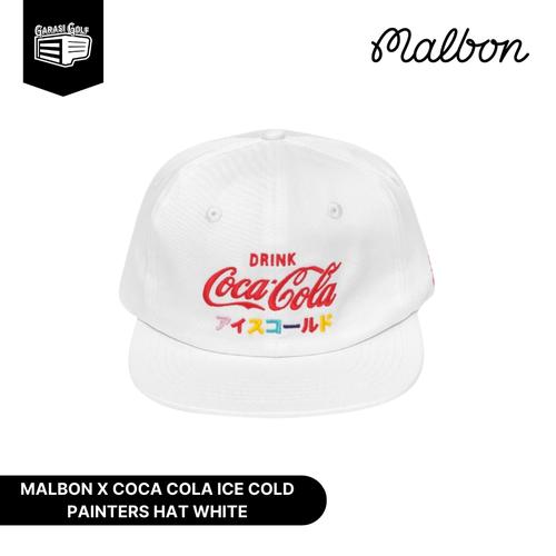 Jual MALBON x Coca Cola Ice Cold Painters Hat WHITE - Topi Golf Cap ...