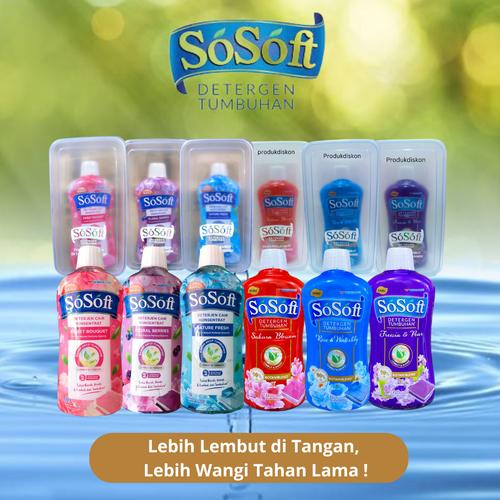 Jual SO SOFT Deterjen Cair Konsentrat Botol Sosoft 750 ML - Sweet ...
