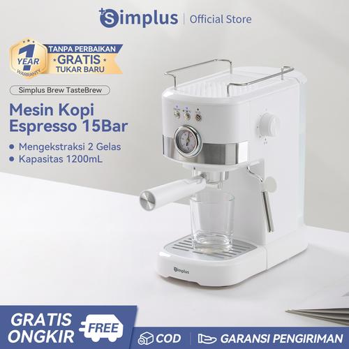 Promo Simplus Mesin Espresso Semi Otomatis Tekanan15bar Kapasitas Tangki Air Besar 1.2L ...