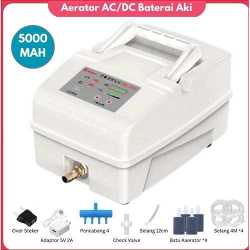Jual Pompa Aerator AC DC 5000 mAH Waterpump Aerasi Gelembung Air Udara ...
