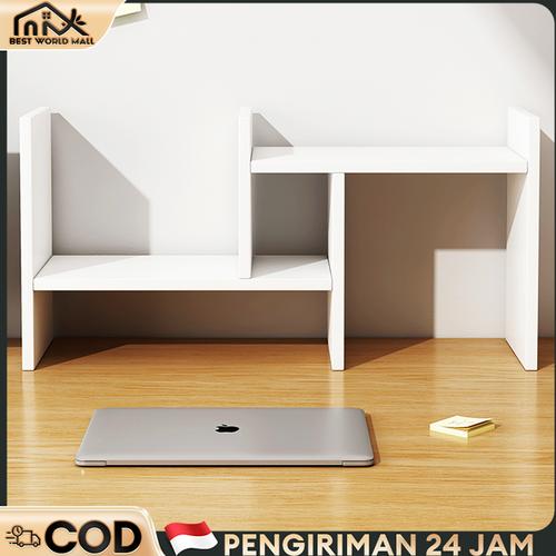 Promo RM-Stand Monitor Kayu Rak Buku Rak Desk Organize Rak Monitor ...