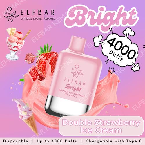 Jual ELFBAR 4000 Puffs Bright Double Strawberry Ice Cream | ELF BAR ...