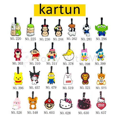 Promo Luggage tag kartun koper anak karakter Gantungan nama lucu disney ...