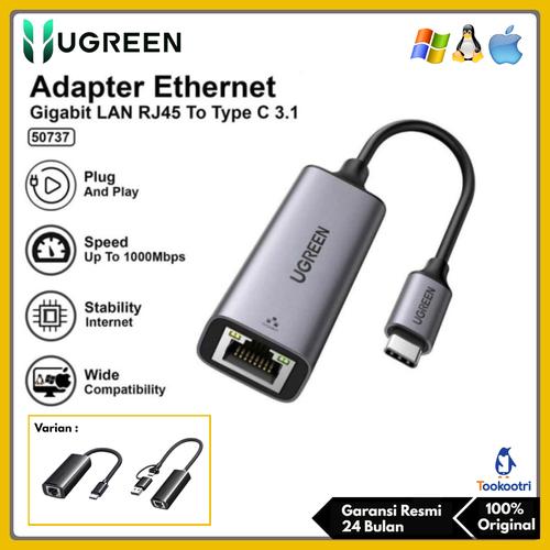 Jual UGREEN Type C to LAN Ethernet Adapter RJ45 Gigabit Network 1000 ...