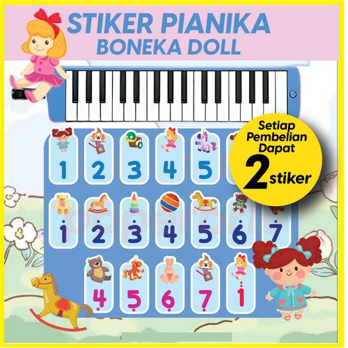 Jual BONEKA DOLL Stiker pianika sticker pianika not piano tuts pianika ...