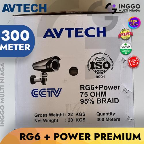 Jual AVTECH RG6 POWER HITAM 300M KABEL CCTV KUALITAS BAGUS - Jakarta ...
