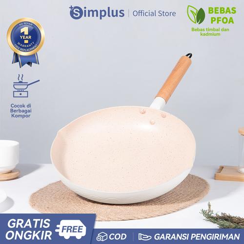 Promo Simplus x Inssa Pan Penggorengan 26cm Gaya klasik Jepang Non-Stick Pan Wajan Datar Panci ...