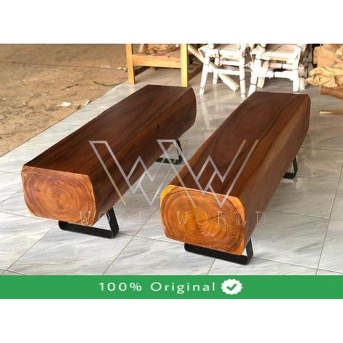 Jual Bangku Balok Kayu Trembesi solid kaki besi - Kab. Jepara - WOOD ...