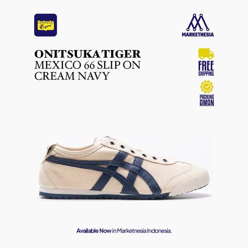 Promo Onitsuka Tiger Mexico 66 Slip On Cream Navy 100% Original BNIB - 36 - Jakarta Pusat ...
