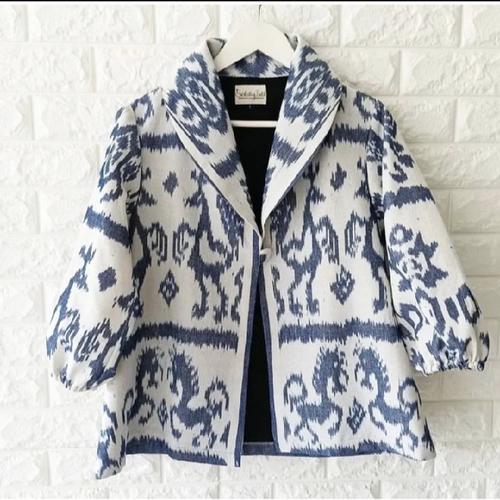 Jual BLAZER TENUN OUTER TENUN ATASAN BATIK WANITA ETHNIC SUMBA KO014 ...