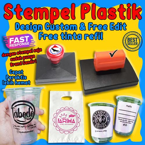 Jual stempel plastik / stempel sterofom / stempel cup plastik FREE ...