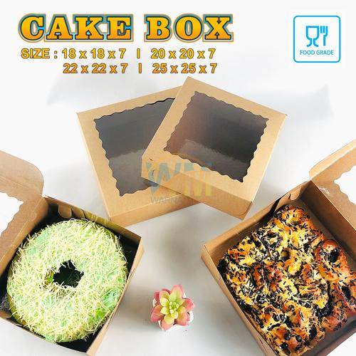 Jual Dus Box Bolu 22x22x7 / Dus Nasi Catering / Dus 18x18x7 / Box ...