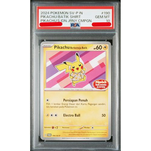 Jual PSA 10 Pokemon Card Pikachu Batik v4 Red - Jakarta Barat ...