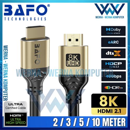 Jual BAFO KABEL HDMI 2.1 8K - 4K UHD eARC high speed cable - 2 METER ...