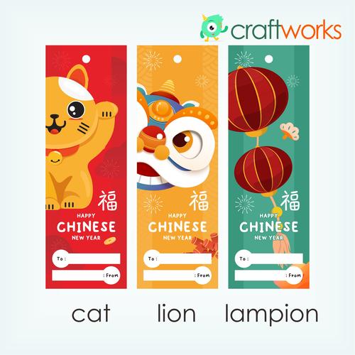 Jual HANG TAG IMLEK JUMBO - ISI 12 PCS UK 4 x 12 CM | HIASAN TAG CHINESE NEW YEAR - CAT - Kab ...