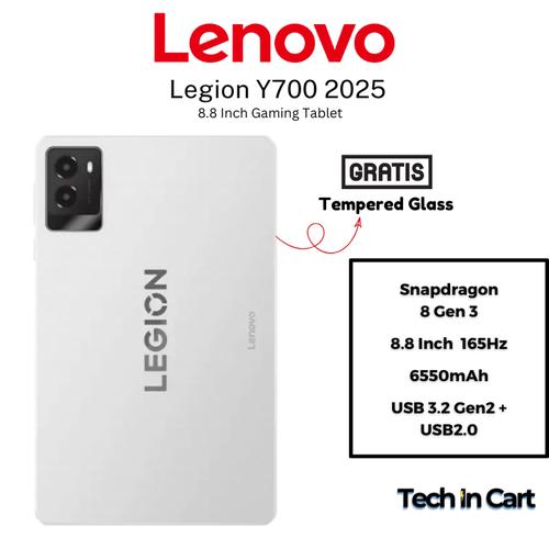 Jual Lenovo Legion Y700 2025 8.8 Inch Gaming Tablet Snapdragon 8 Gen3 - Hitam, 16GB/512GB - Kab ...