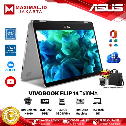 Jual ASUS Vivobook Flip TP401MA 2in1 Intel N4020 4GB 256SSD 14 W10 Display - BR1102FGA, 4GB ...