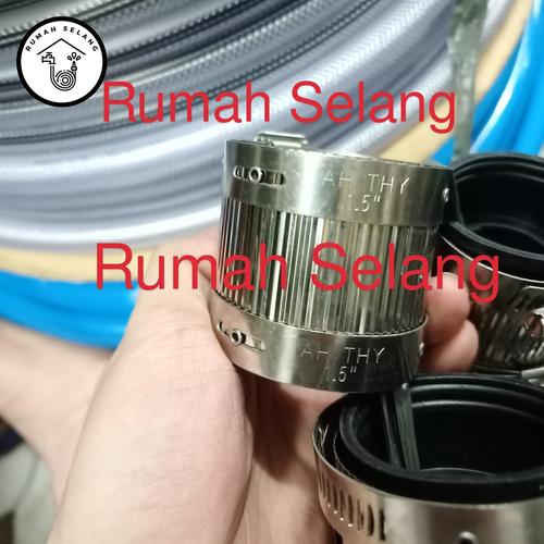 Jual Klem Coupling Cast Iron Cip Besi PVC 1 1/2 Inch / Klem Selang ...