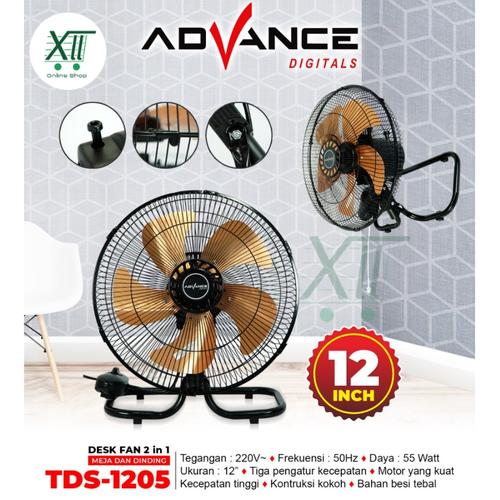 Jual ADVANCE TDS~12 ELECTRiC DESK AND WALL FAN 12 inch Kipas Angin 55 ...