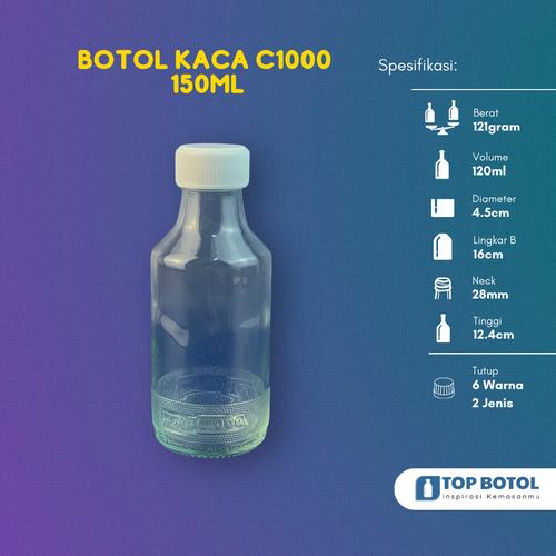 Jual Botol Kaca Bening USE /C-1000 120ML - Plastik Kuning - Kota Bekasi ...