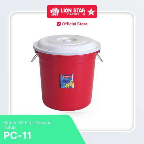 Promo LION STAR Ember Dengan Tutup dan Handle 30 Liter / 8 Gallons PC ...