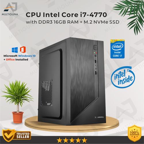 Jual CPU PC Komputer Intel Core i7 Gen 4 RAM 16GB SSD Rakitan Office ...