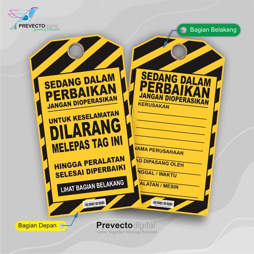 Jual TAGOUT PVC CARD SEDANG DALAM PERBAIKAN DILARANG MENGOPERASIKAN ...