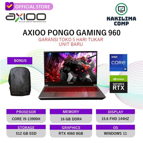 Promo Axioo Pongo 960 Intel i9 13900h Rtx4060 8Gb 16Gb 512Gb 15.6FHD ...