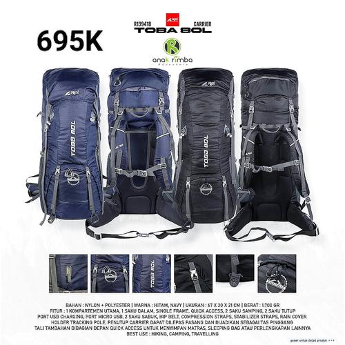 Jual TAS CARRIER 80 LITER AREI. TAS GUNUNG TAS ADVENTURE - Navy - Kab ...