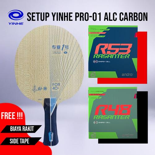 Jual Paket Bat Pingpong Rakitan Yinhe Pro 01 ALC Carbon Andro Rasanter R53 Andro Rasanter R48 ...