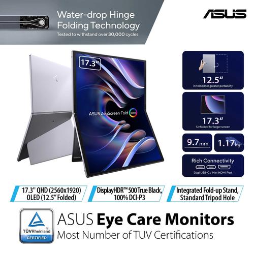 Promo ASUS ZenScreen Fold OLED MQ17QH Portable Monitor 17.3-inch QHDOLED Panel Cicil 0% 3x ...