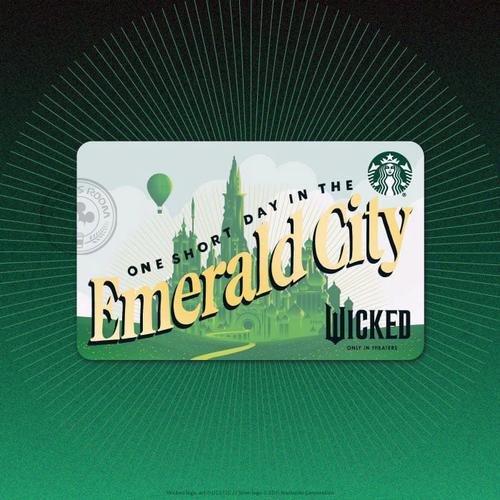 Jual Starbucks Card Wicked One Short Day in the Emerald City Elphaba ...