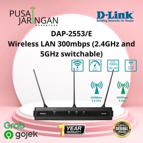 Jual D-LINK DAP-2553/E Wireless LAN 300mbps (2.4GHz and 5GHz switchable ...