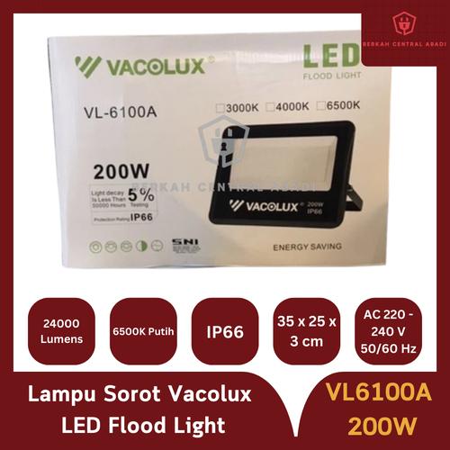 Jual Lampu Sorot Vacolux 200 Watt LED Floodlight SNI IP66 VL6100A ...