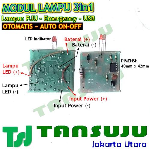 Jual TSJ051 Modul 3in1 Otomatis On-Off - Modul Lampu Emergency, Lampu ...
