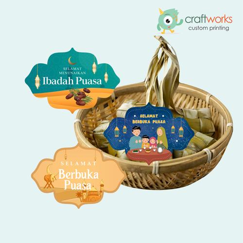 Jual STICKER SHAPE LEBARAN BUKA PUASA TOPLES / KOTAK MAKANAN / THINWALL ...