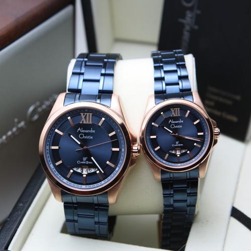 Jual Jam Tangan Alexandre Christie Couple AC 8659 Strap Stainless Steel ...