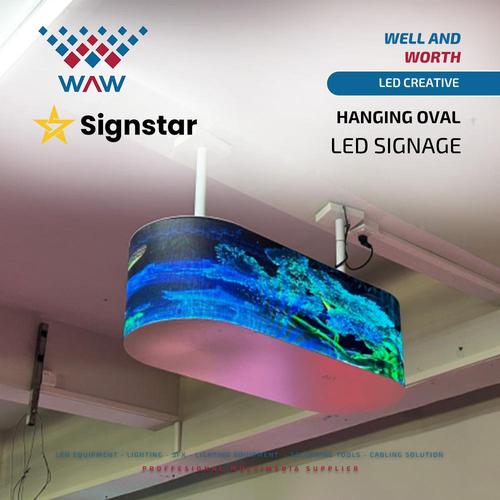 Jual Signstar LED Signage Hanging Oval / LED Poster / Papan Promosi ...
