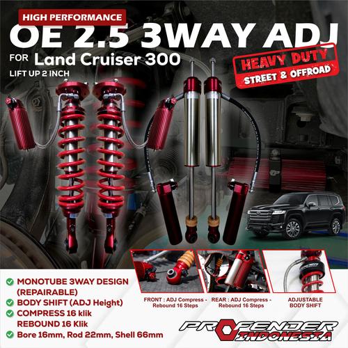 Jual [OE 3 WAY ADJUSTABLE] Suspensi Shockbreaker PROFENDER MONOTUBE OE 2.0 - Toyota Land Cruiser ...