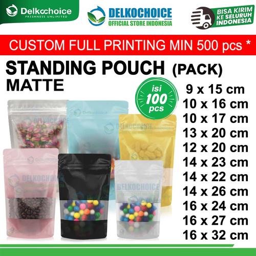 Jual (PACK) Standing Pouch MATTE Plastik Klip Kemasan Buram Food Grade ...